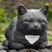 Unigue Stone Cat Statue Sleeping Cat Figure Concrete Cat Sculpture Cat ...