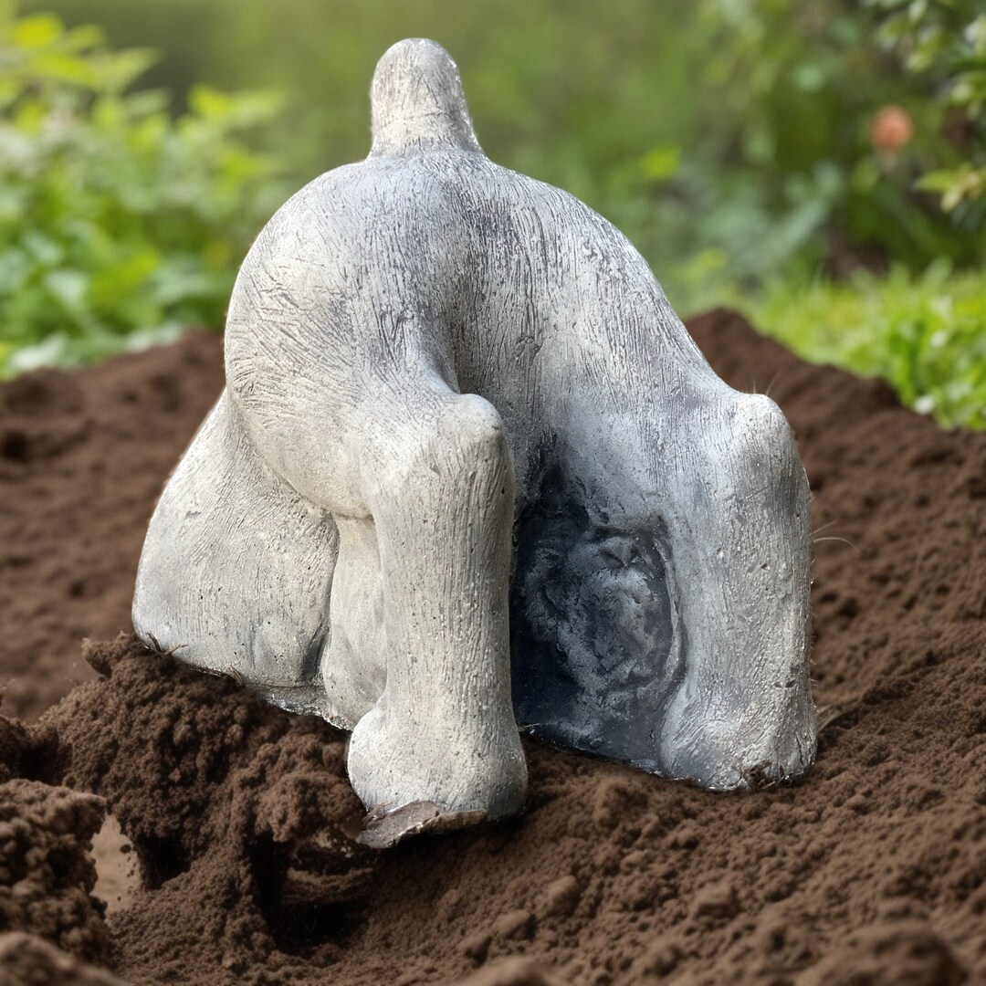 Digging Animal Statue Concrete Dog Figure Stone Dog for Garden Decor ...