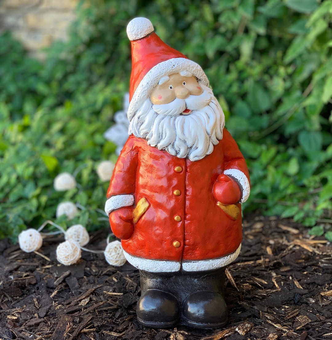 Fantasy Santa Figurine Concrete Santa Claus Sculpture Stone New Year's ...