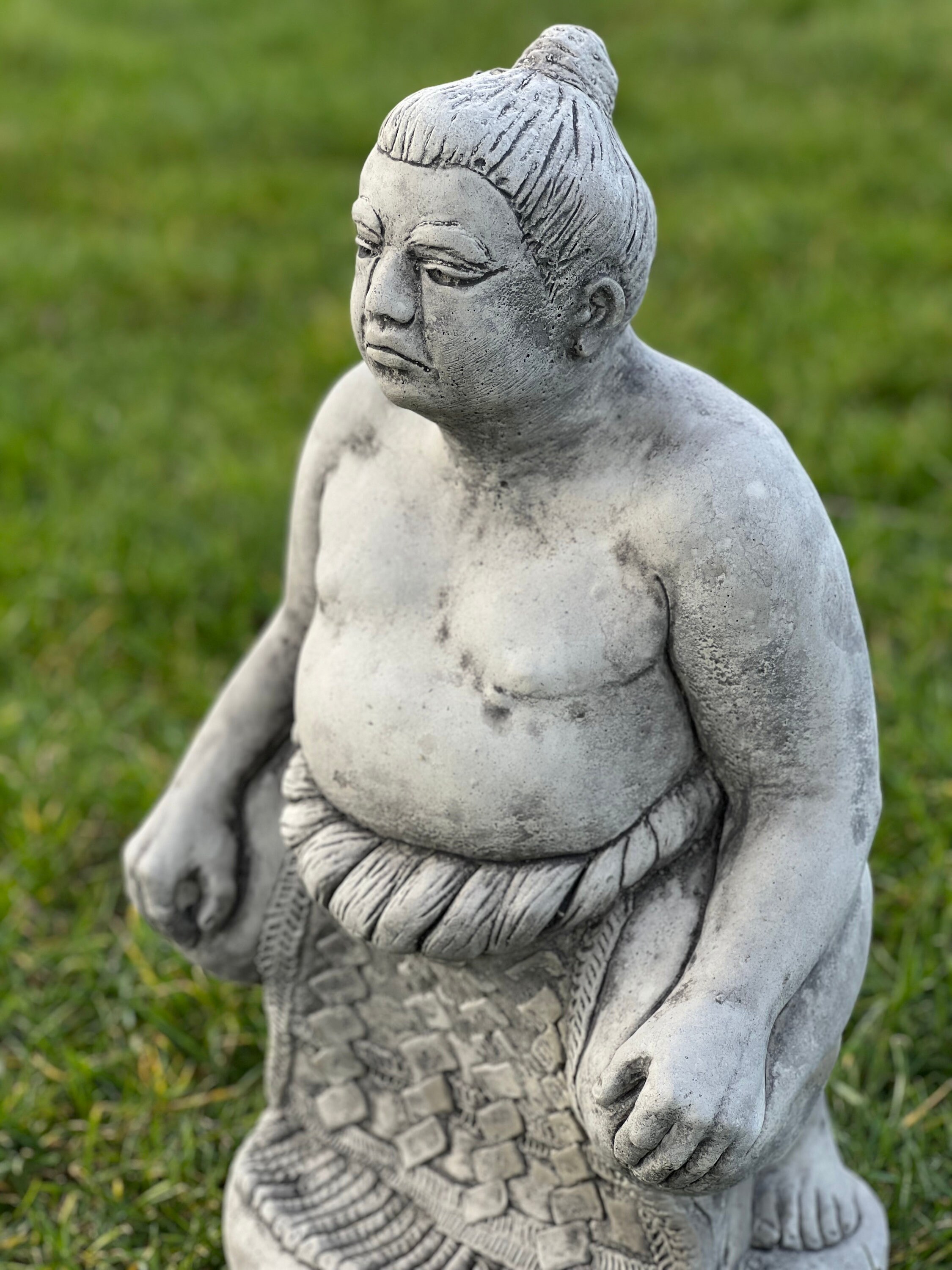 Japanese Sumo Wrestler Sculpture Concrete Fighter Statue Zen - Etsy