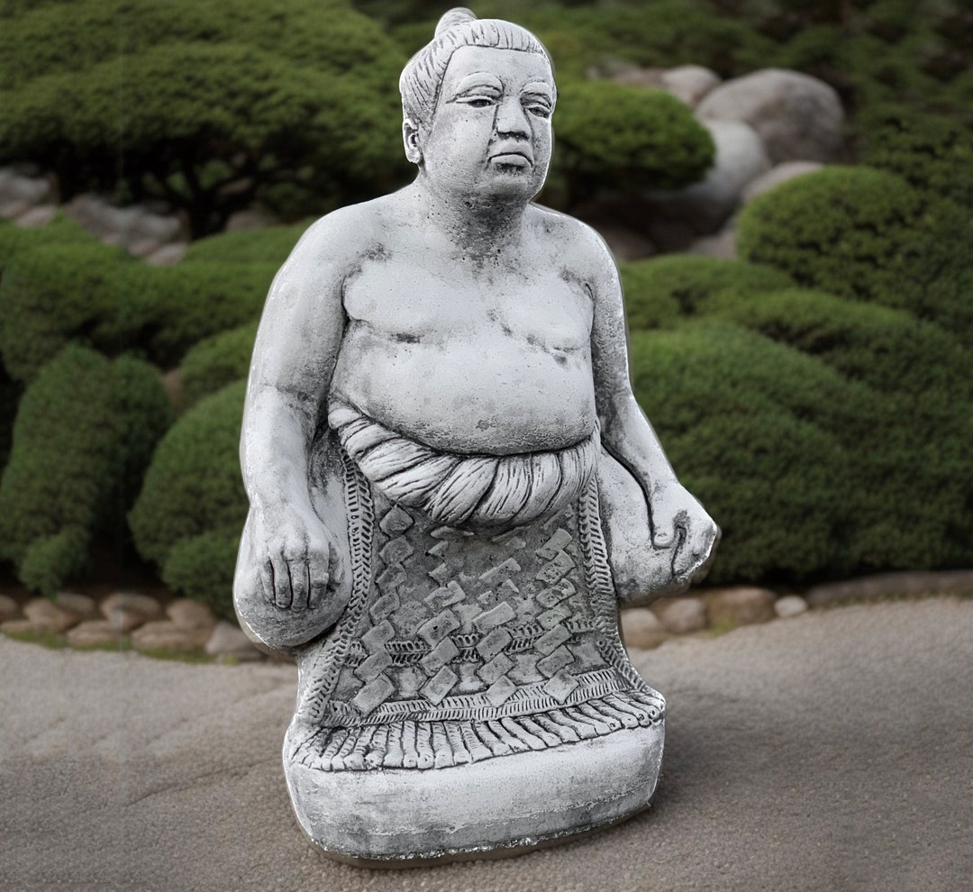 Stone Sumo Man Figurine Concrete Sumo Wrestler Sculpture Outdoor ...