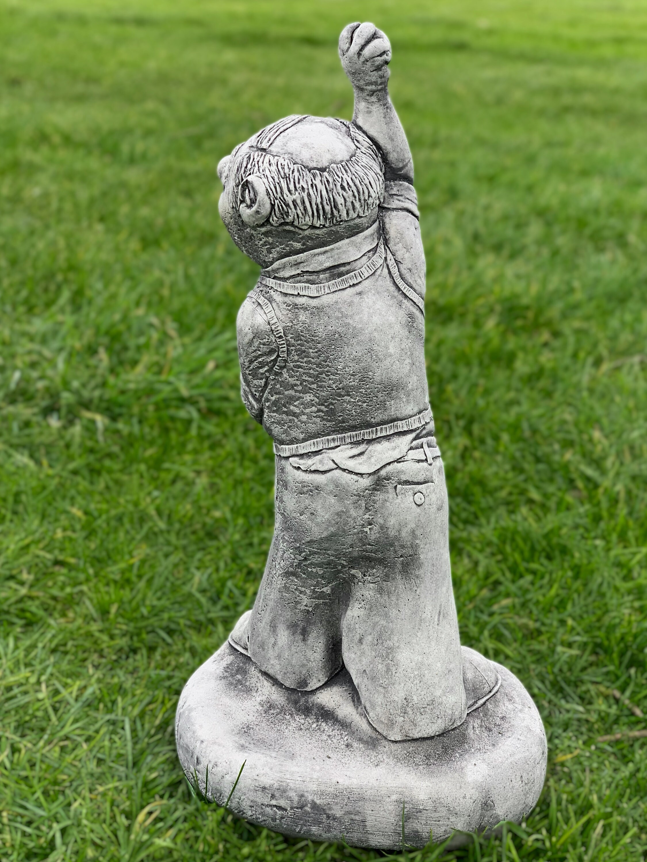 Funny Cricket Bowler Figurine Concrete Baseball Player Statue Home ...