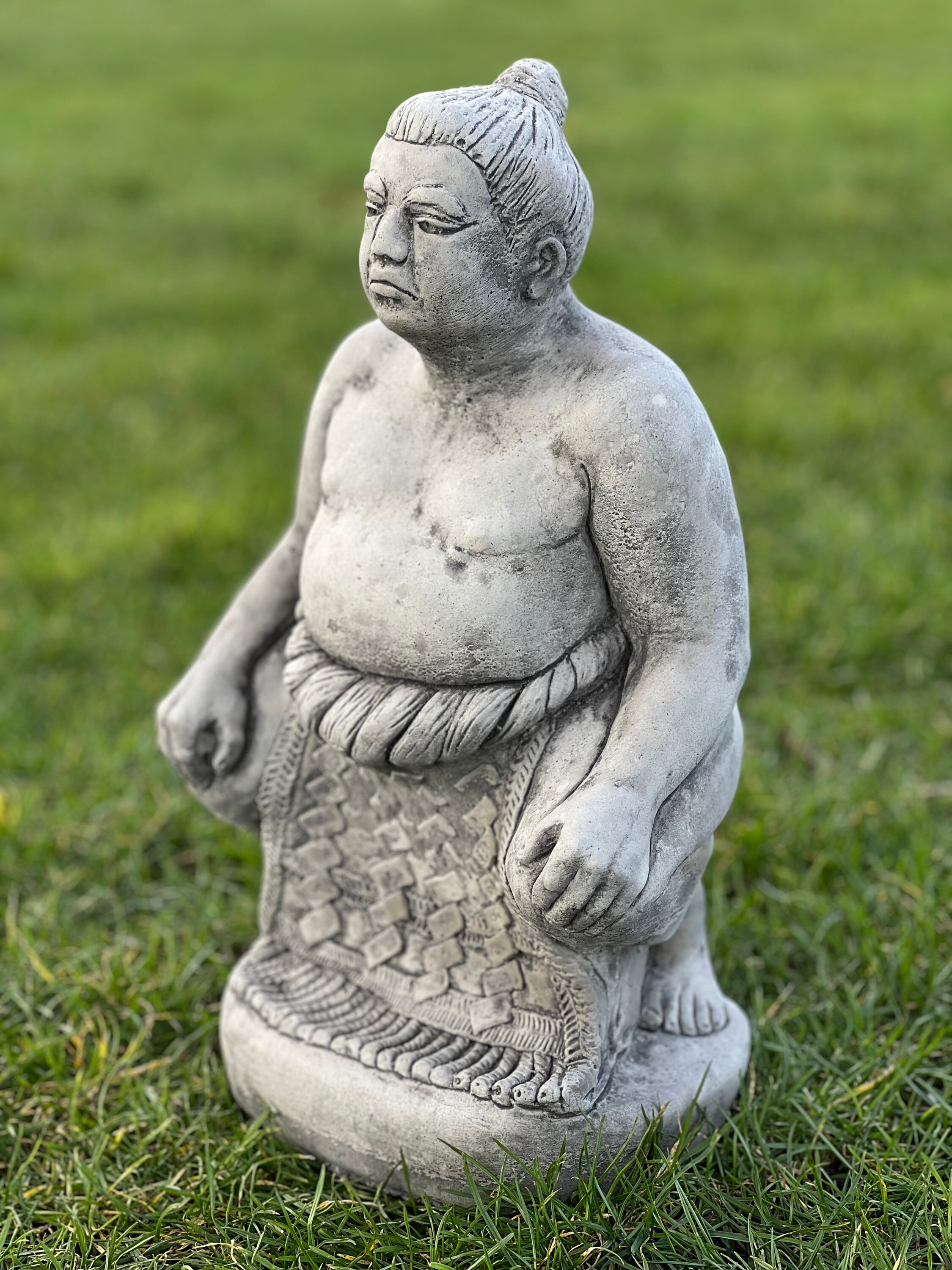 Japanese Sumo Wrestler Sculpture Concrete Fighter Statue Zen - Etsy