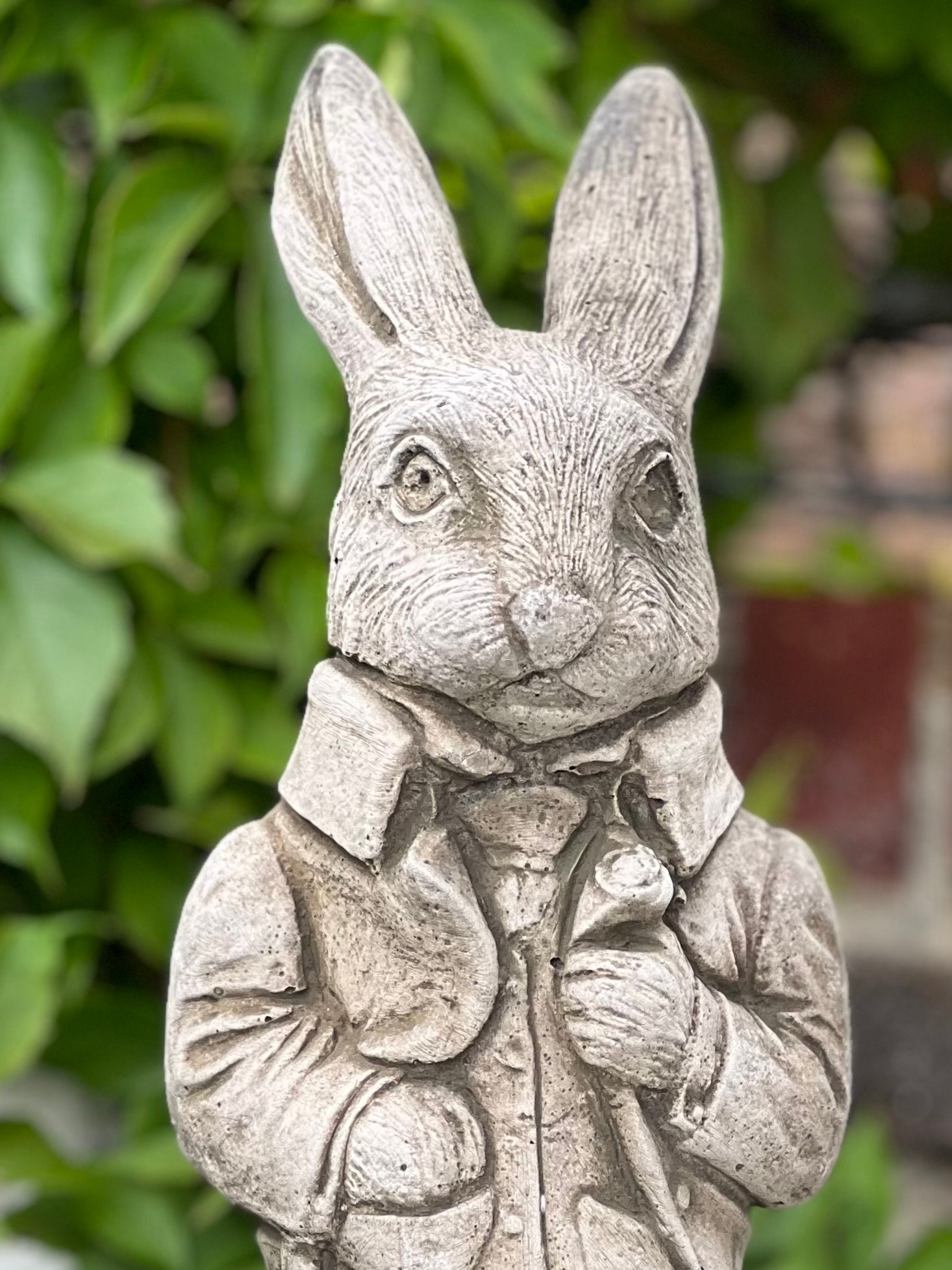 Garden Peter Rabbit Sculpture Stone Bunny Statue Concrete Hare - Etsy