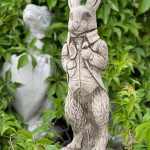 Garden Peter Rabbit Sculpture Stone Bunny Statue Concrete Hare Ornament ...