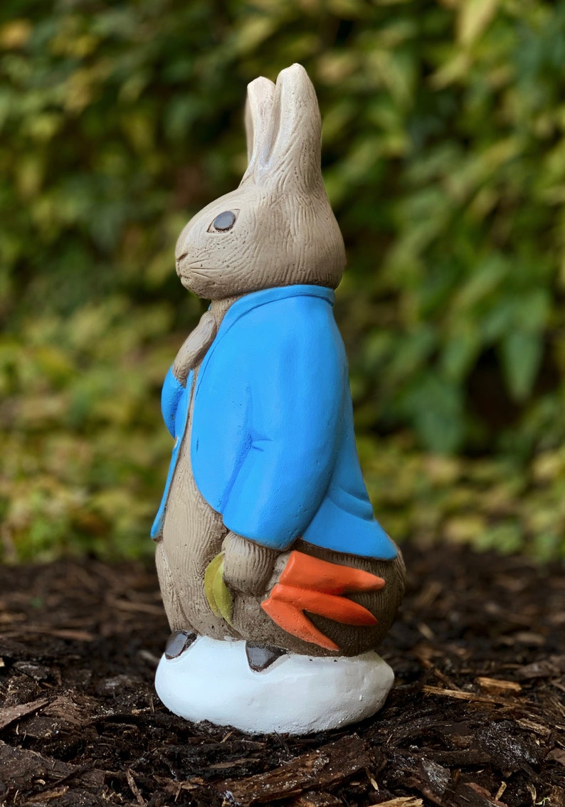 Concrete Rabbit Statue Cute Rabbit Sculpture Garden Bunny - Etsy