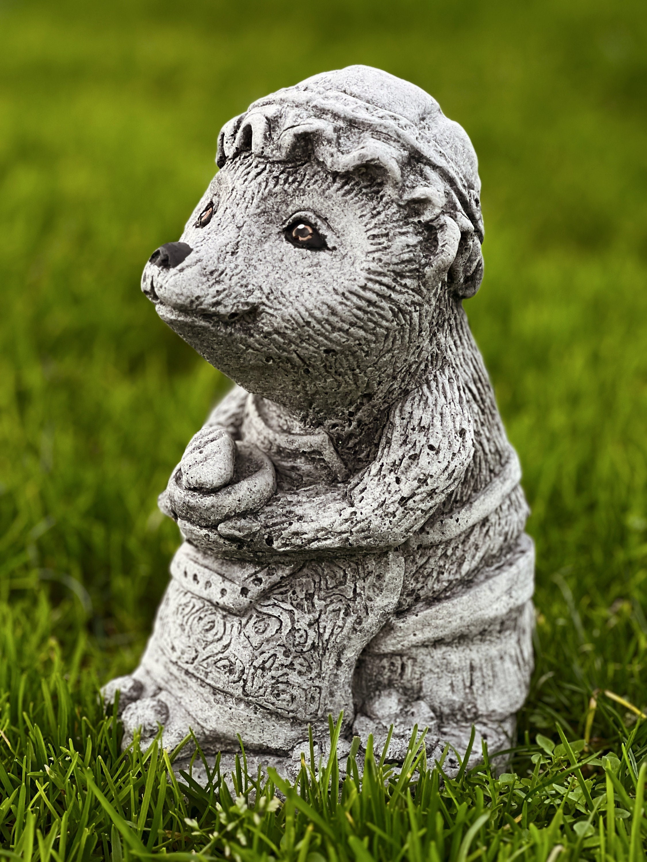 Garden Mother Mole Figurine Concrete Housewife Statue Outdoor Mole ...