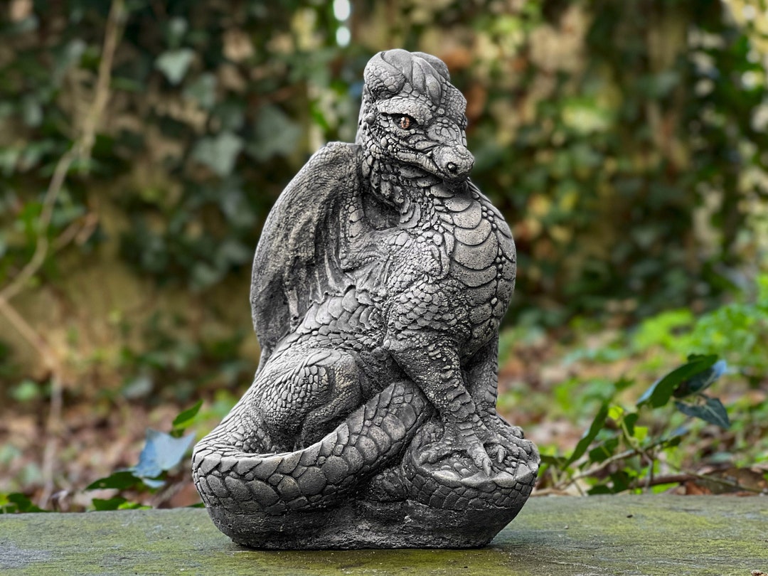Stone Dragon Statue for Outdoor Spaces Medieval-inspired Dragon ...