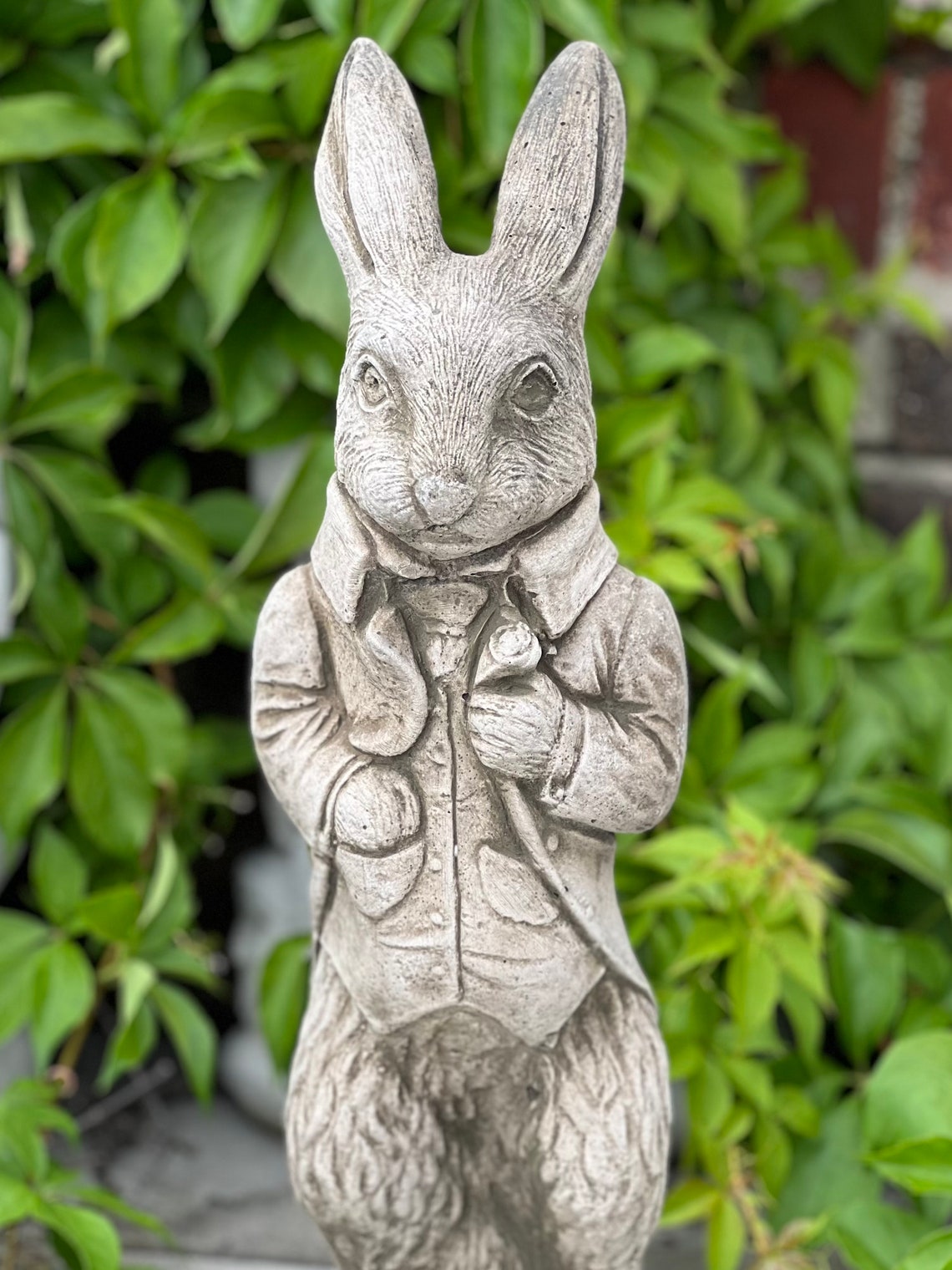 Garden Peter Rabbit Sculpture Stone Bunny Statue Concrete Hare - Etsy