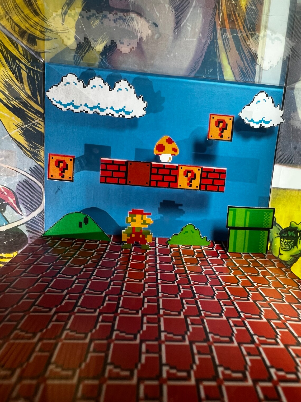 Super Mario Bros 3 3D Cube Diorama - Etsy