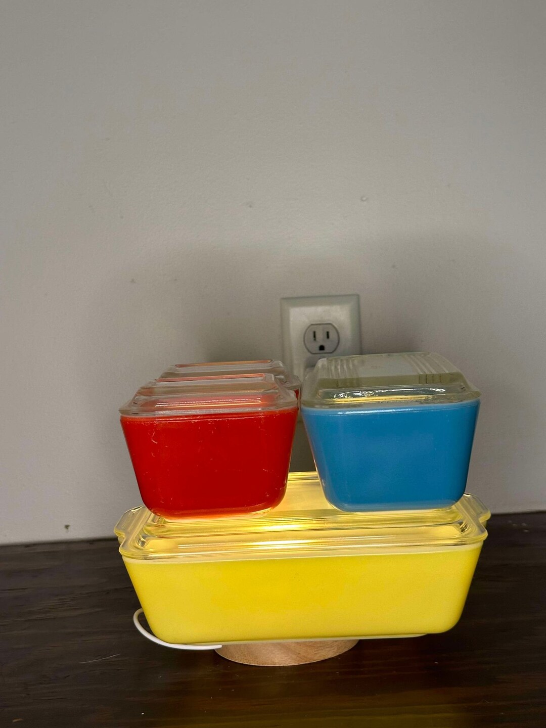 Pyrex Primary Refrigerator Set With Lids - Etsy