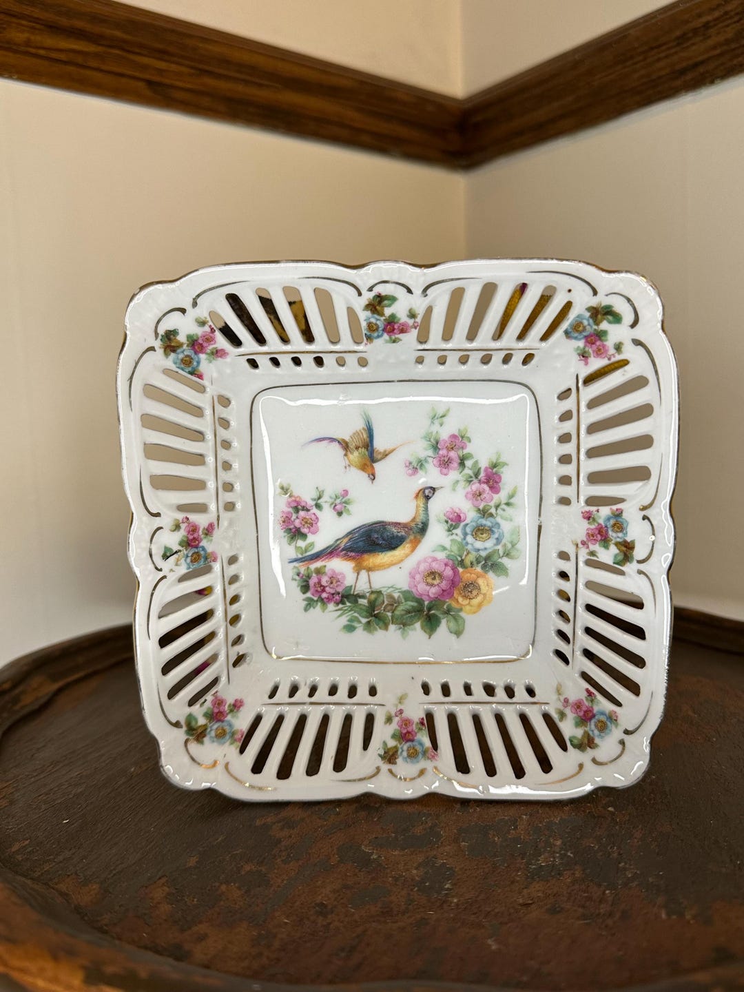 Beautiful Dish With Birds With Duck Feet - Etsy