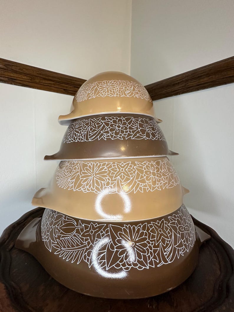 Pyrex 4pc Woodland Cinderella Bowl Set - Etsy