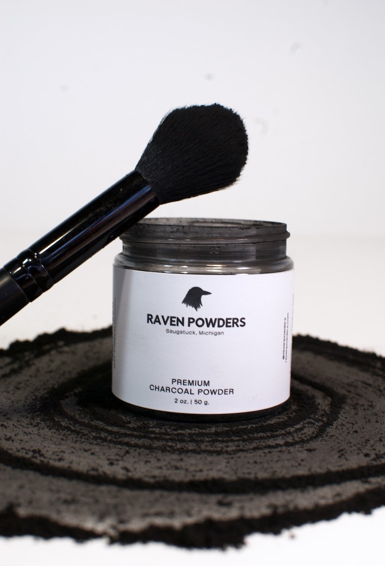 Raven Powders Charcoal Powder | 50g Jar Artist Charcoal Powder for ...