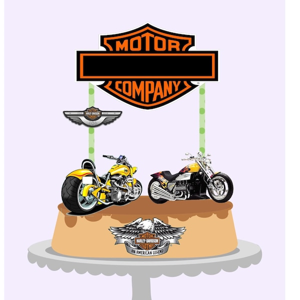 Motorcycle Cake Topper - Etsy