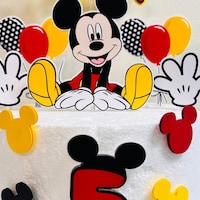 Mickey Mouse Cake Topper, Personalized Mickey Mouse Birthday ...