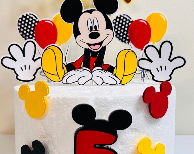 Mickey Mouse Topper Set - Etsy UK