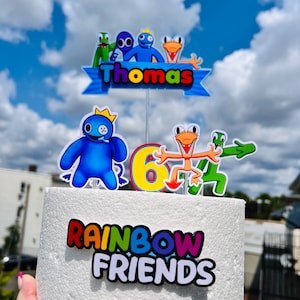 Rainbow Friends Cake Topper, Rainbowtheme, Rainbow Centerpieces - Etsy