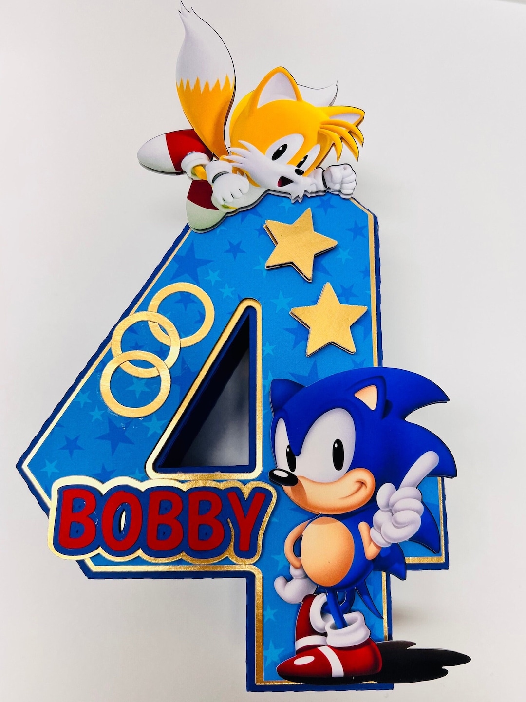 Sonic Letter 3D, Sonic Centerpieces, Sonic Numbers 3D - Etsy