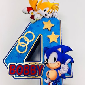 Sonic Letter 3D, Sonic Centerpieces, Sonic Numbers 3D - Etsy
