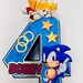 Sonic Letter 3D Sonic Centerpieces Sonic Numbers 3D - Etsy