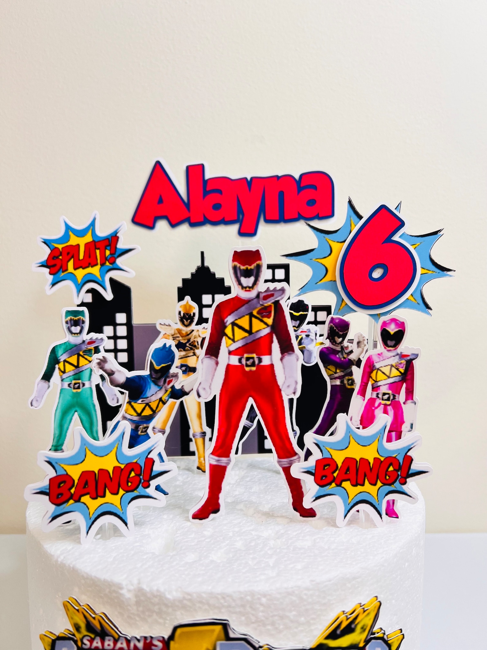 Inspired Power Rangers Cake Topper, Power Rangers Theme, Heroes Decor ...