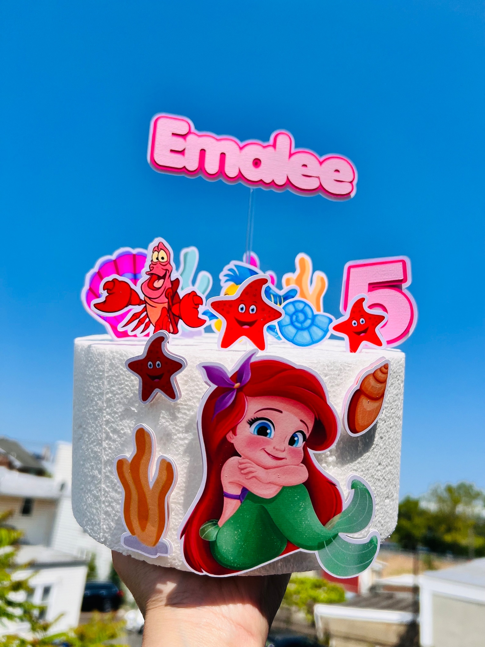 Little Mermaid Cake Topper, Little Mermaid Ariel Cake Topper, Little ...