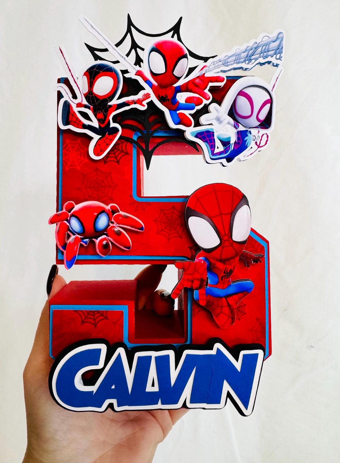 Spidey and His Amazing Friends 3D 7” Letters or Numbers | Spidey Party ...