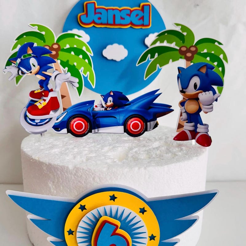 Sonic Cake Topper - Etsy