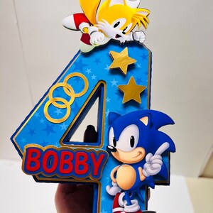 Sonic Letter 3D, Sonic Centerpieces, Sonic Numbers 3D - Etsy