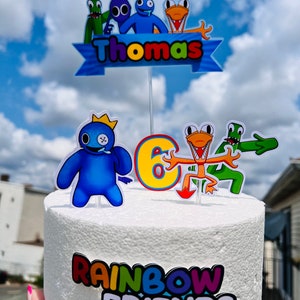 Inspired Rainbow Friends Cake Topper, Rainbowtheme, Rainbow ...