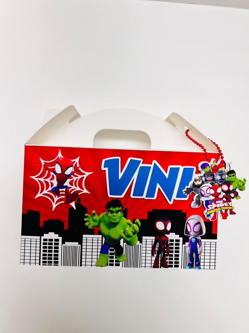 Favor Box Spidey and His Amazing Friends Birthday Party Gable - Etsy