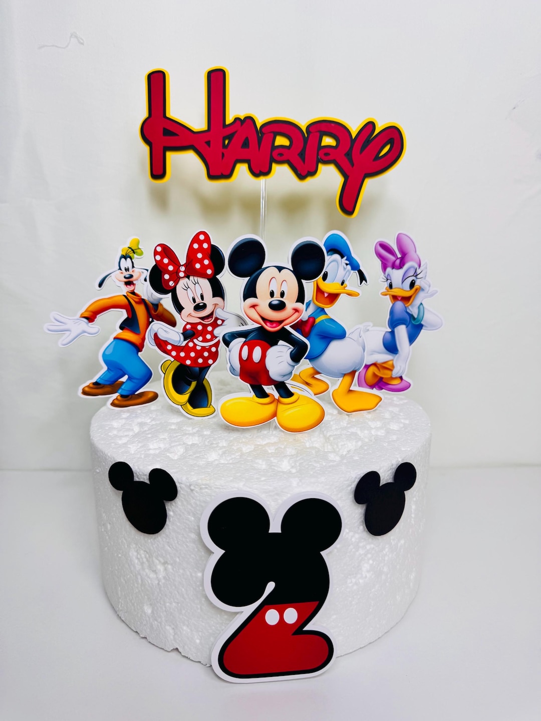 Mickey Cake Topper, Mickey and Friends Cake Topper, Personalized ...