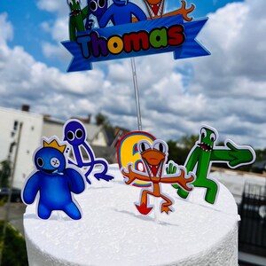 Rainbow Friends Cake Topper, Rainbowtheme, Rainbow Centerpieces - Etsy