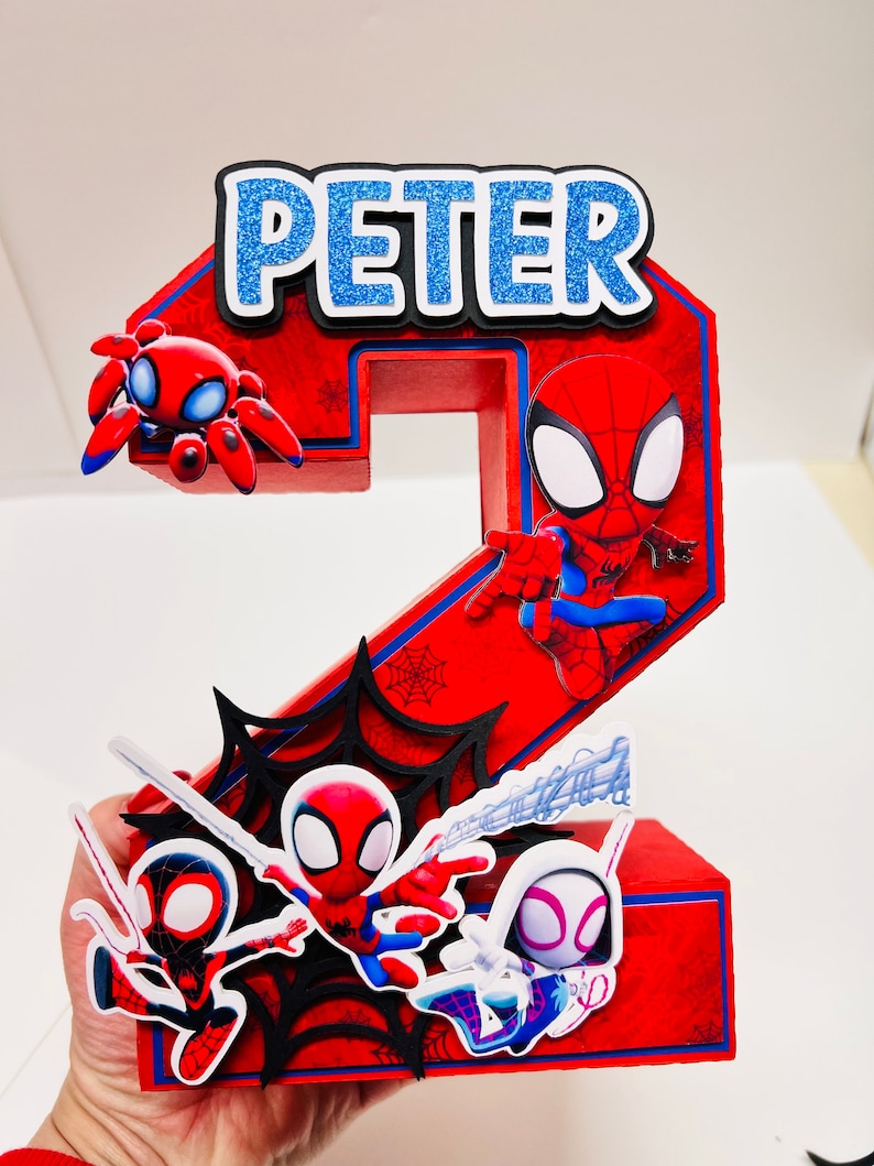 Spidey and His Amazing Friends 3D 7 Letters or Numbers - Etsy