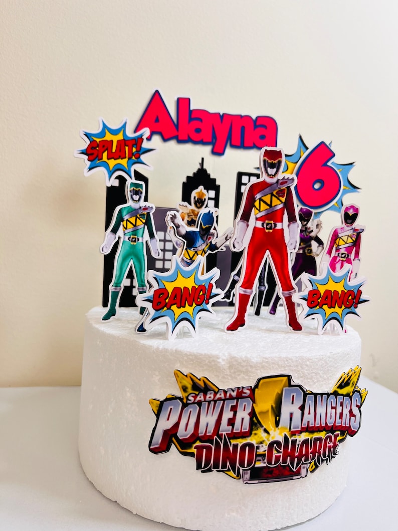 Inspired Power Rangers Cake Topper, Power Rangers Theme, Heroes Decor ...