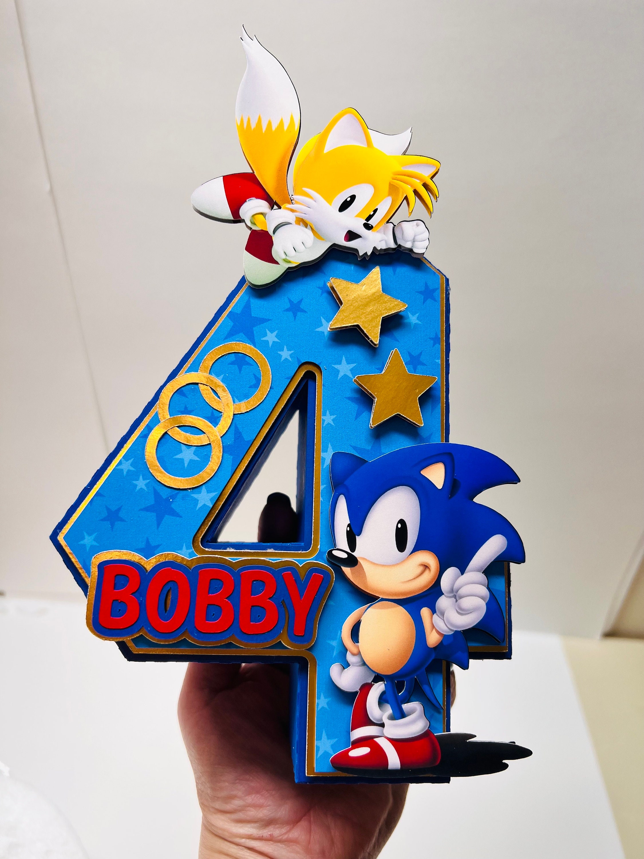 Sonic Letter 3D Sonic Centerpieces Sonic Numbers 3D - Etsy Australia