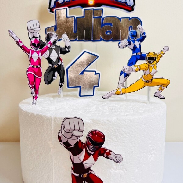 Power Ranger Cake Topper Svg - Etsy