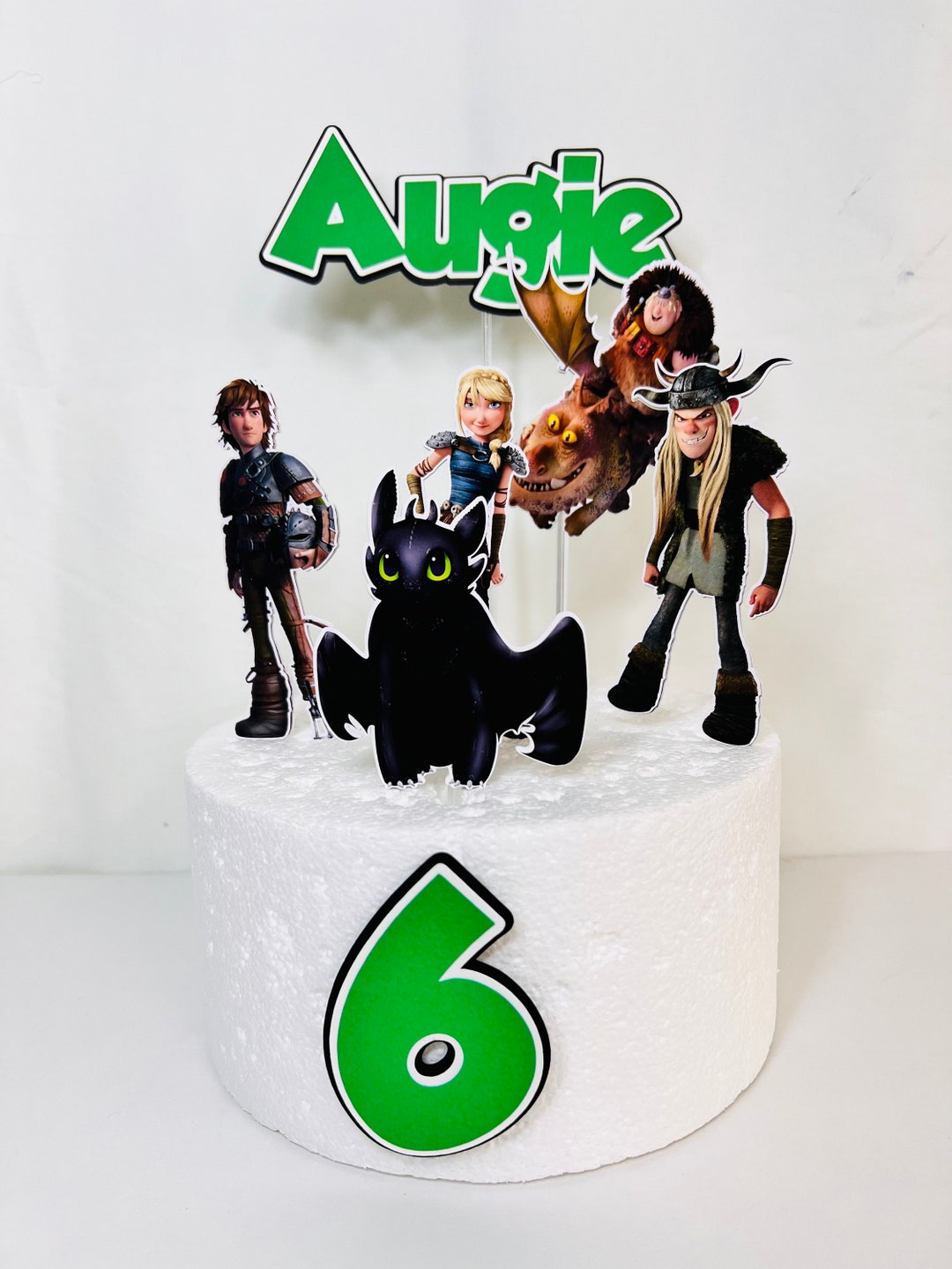 Customized Birthday Cake Topper, How to Train Your Dragon Theme - Etsy