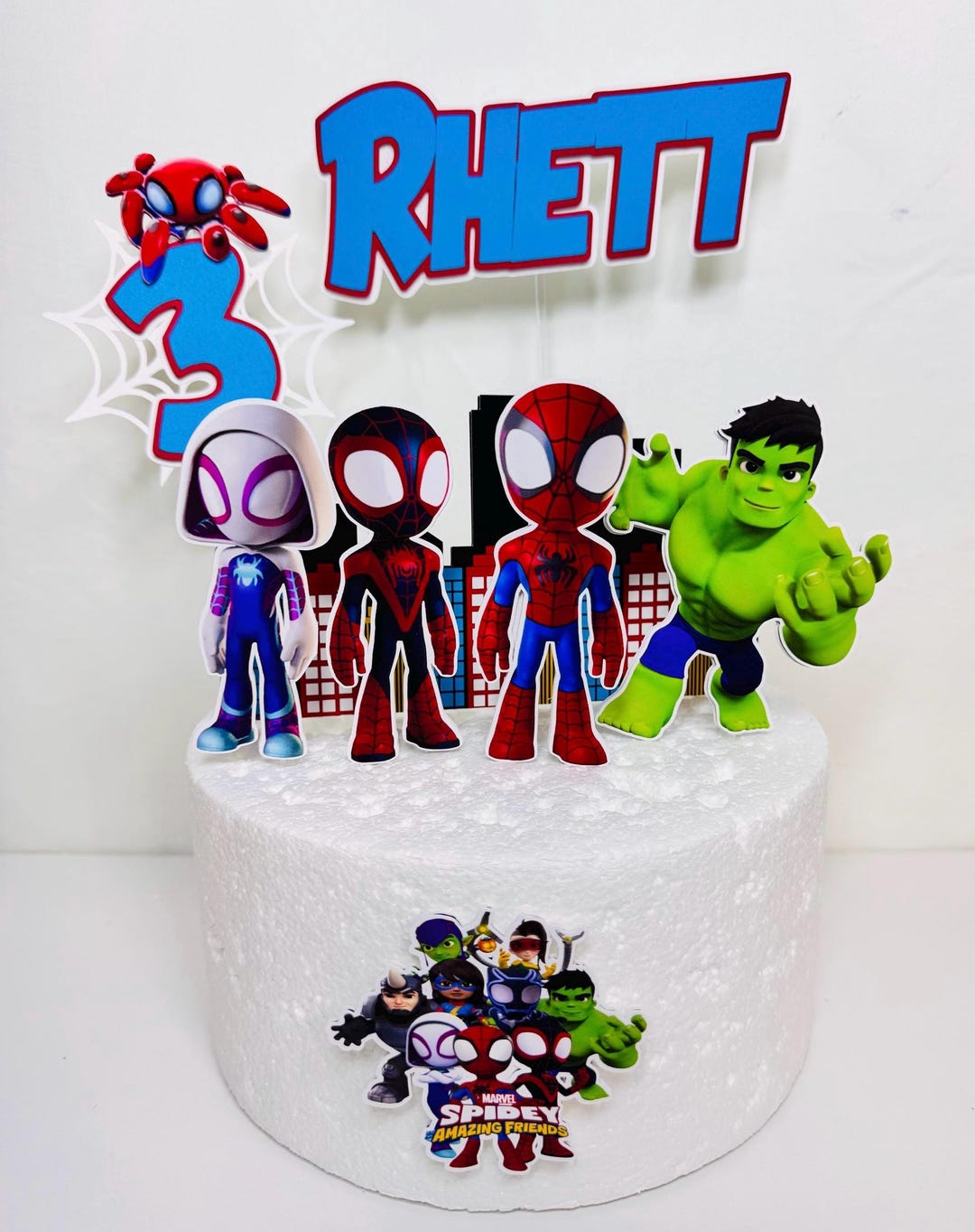 Spidey Cake Topper, Spidey and His Amazing Friends, Spidey Birthday ...