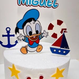 Cake Topper Donald Duck Toppers, Donald Party Decoration, Donald First ...