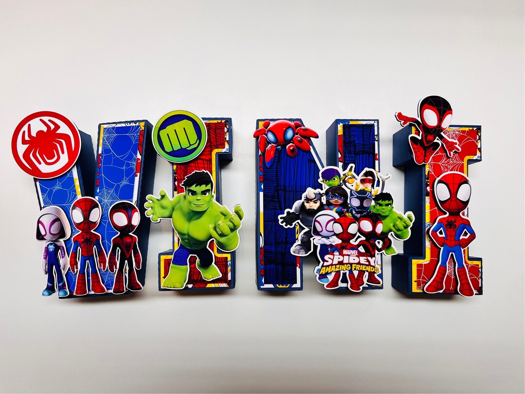 Custom Letters and Numbers Spider, Personalid Number and Letters Heroes ...