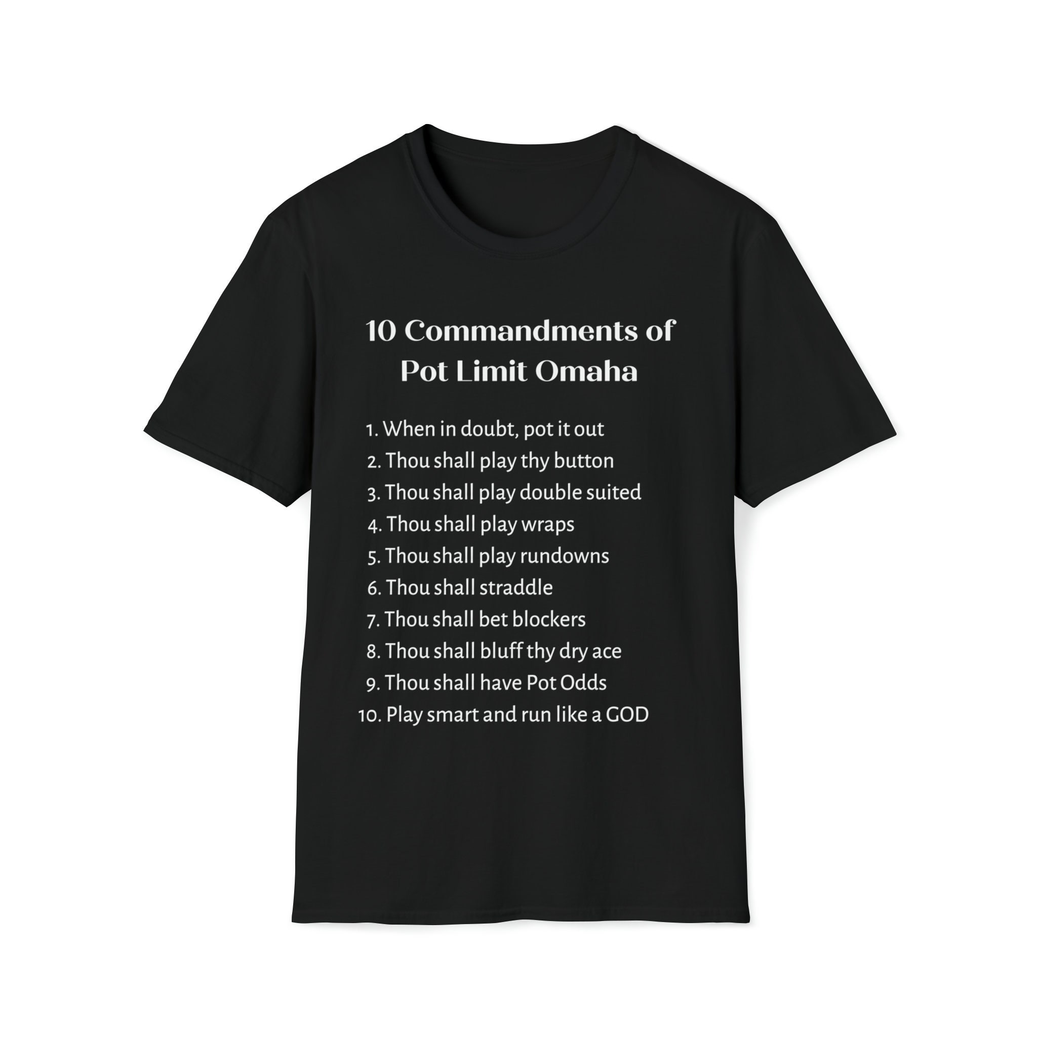 10 Commandments of Pot Limit Omaha - Etsy