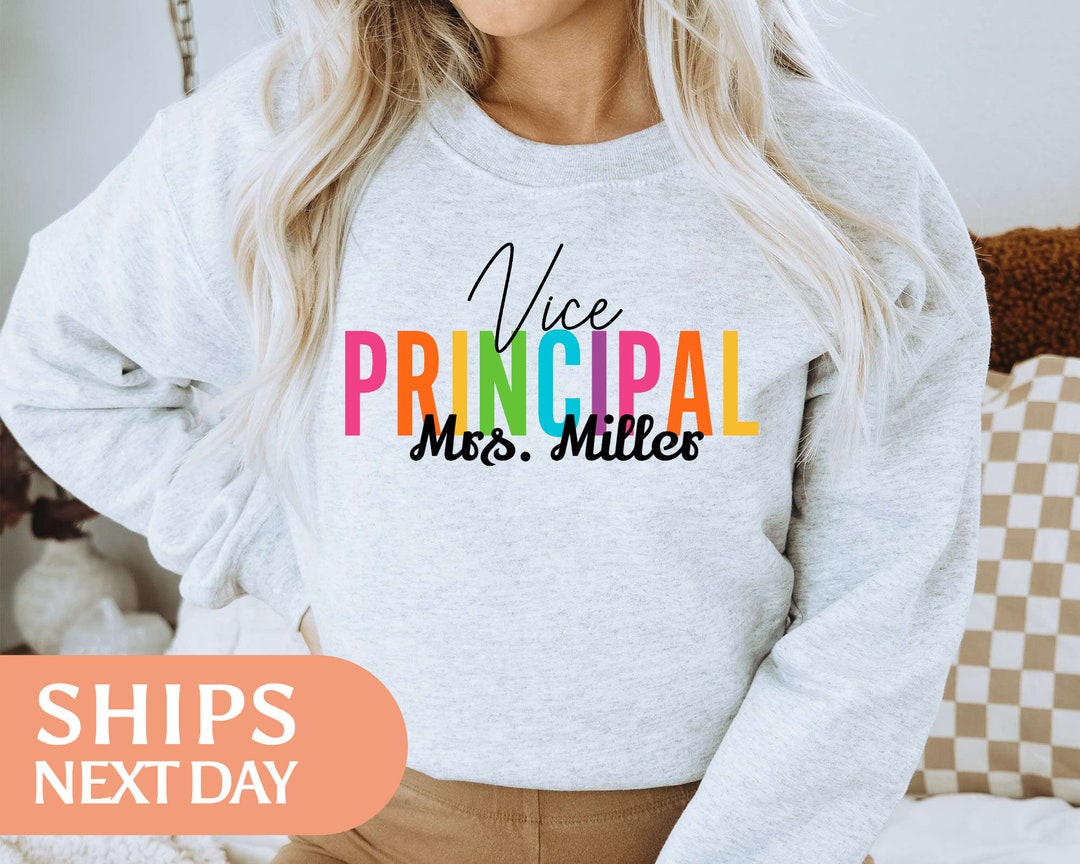 Custom Vice Principal Sweatshirt - Back to School Hoodie - Personalized ...