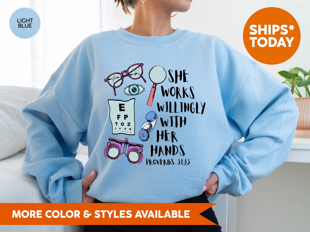 Optometry Sweatshirt Optician Crewneck Eye Doctor Gift Ophthalmology ...