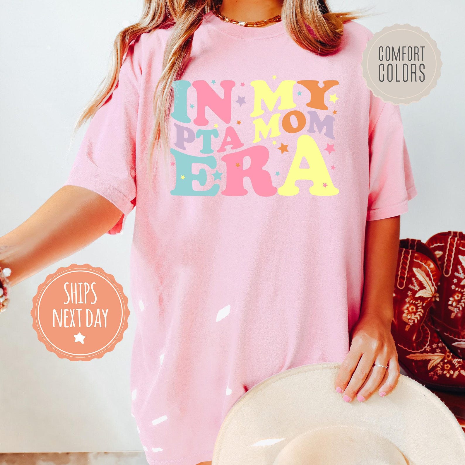 In My PTA Mom Era Comfort Colors Shirt - Parent Teacher Association ...