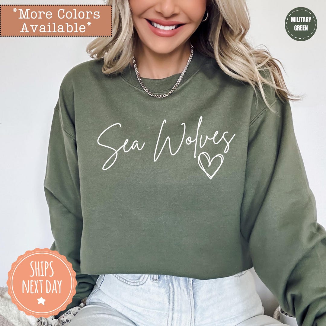 Customized Team Name With Heart Sweatshirt - School Spirit Wear Hoodie ...