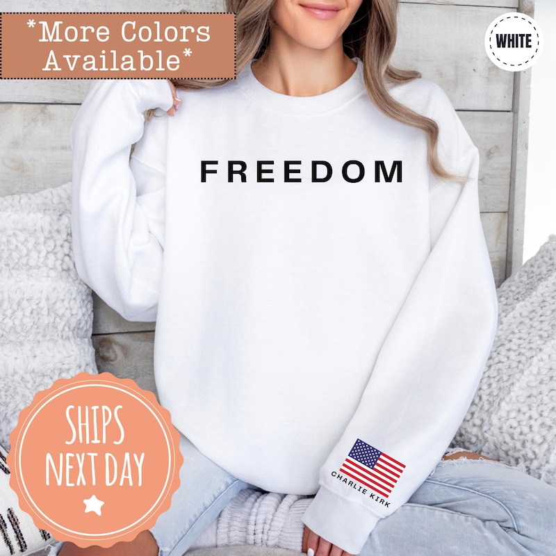 Charlie Kirk Freedom Hoodie for Men - Etsy