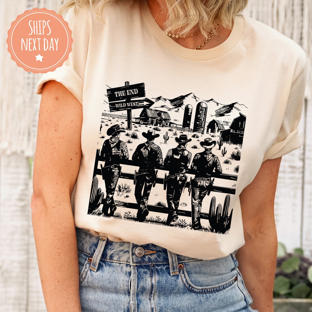 Western Cowboy Vintage T-shirt - the End Wild West Shirt - Western ...