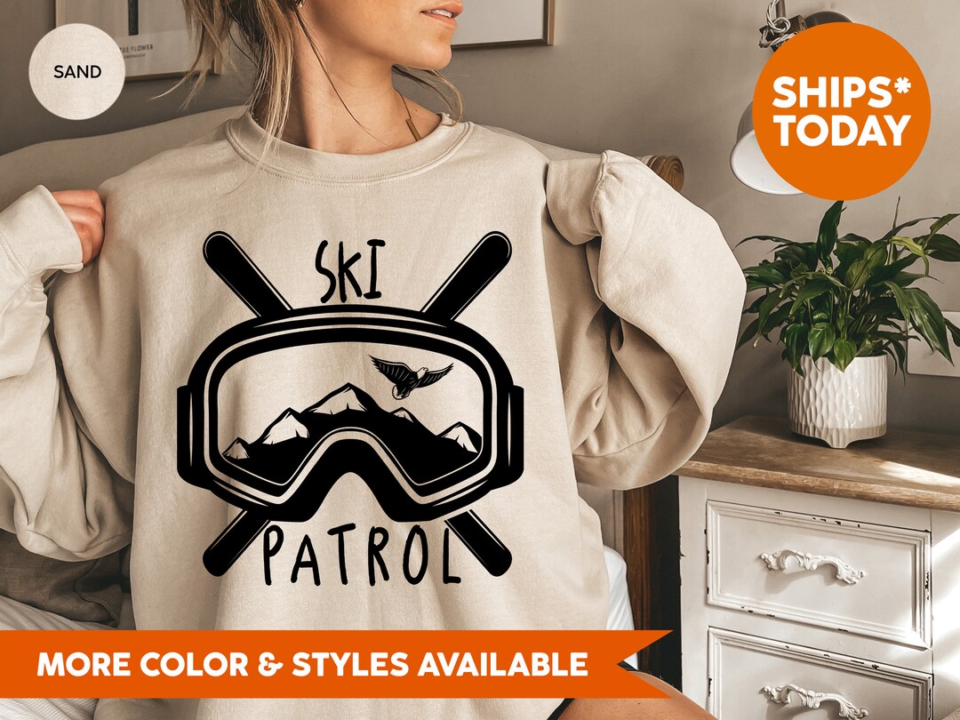 Ski Patrol Sweatshirt Skiing Crewneck Ski Gifts for Men Mountain ...